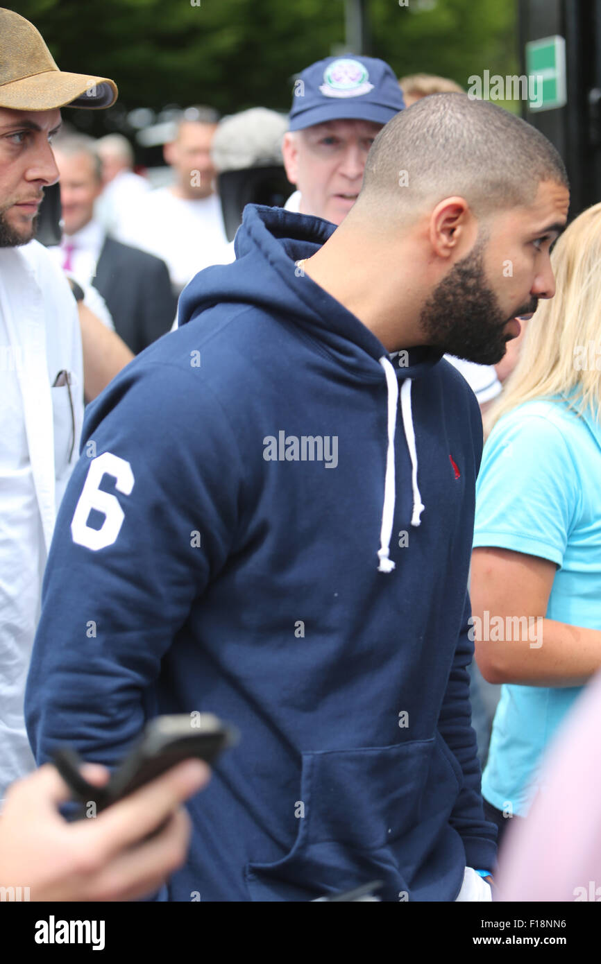 Wimbledon 2015 - Day 1 - Celebrity Sightings Featuring: Drake Where ...