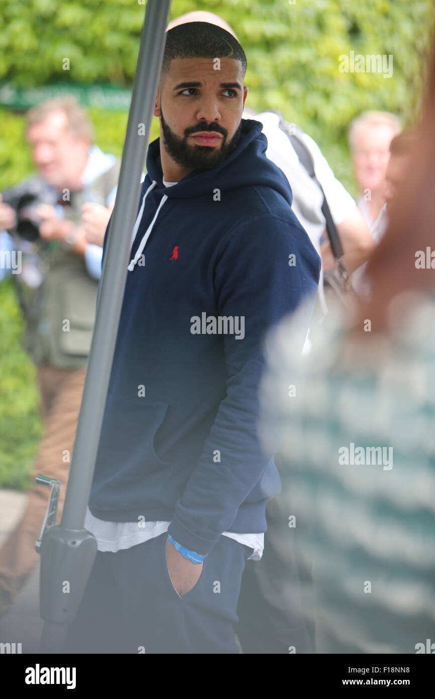 Wimbledon 2015 - Day 1 - Celebrity Sightings Featuring: Drake Where ...