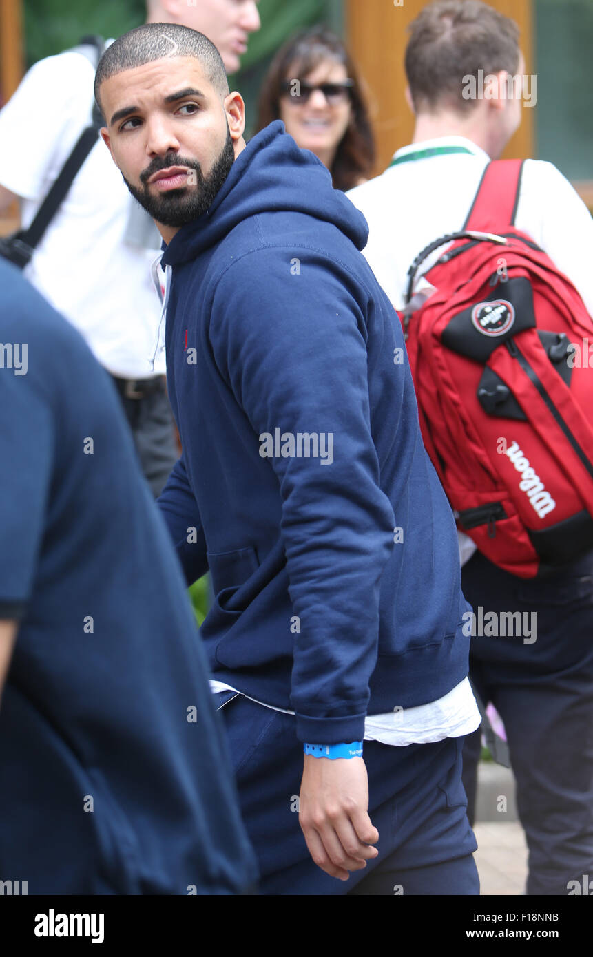Wimbledon 2015 - Day 1 - Celebrity Sightings Featuring: Drake Where ...