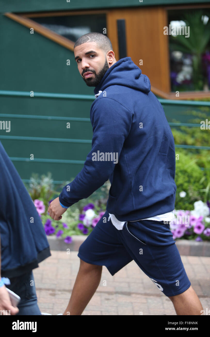 Wimbledon 2015 - Day 1 - Celebrity Sightings Featuring: Drake Where ...