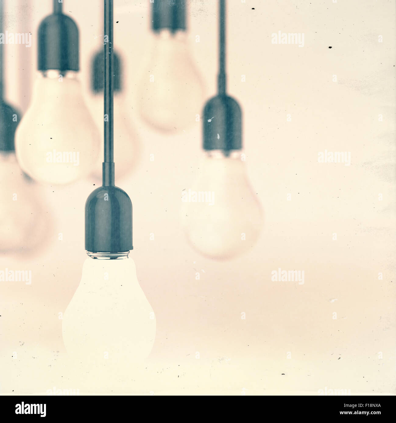 creative idea and leadership 3d light bulb as leadership vintage style ...
