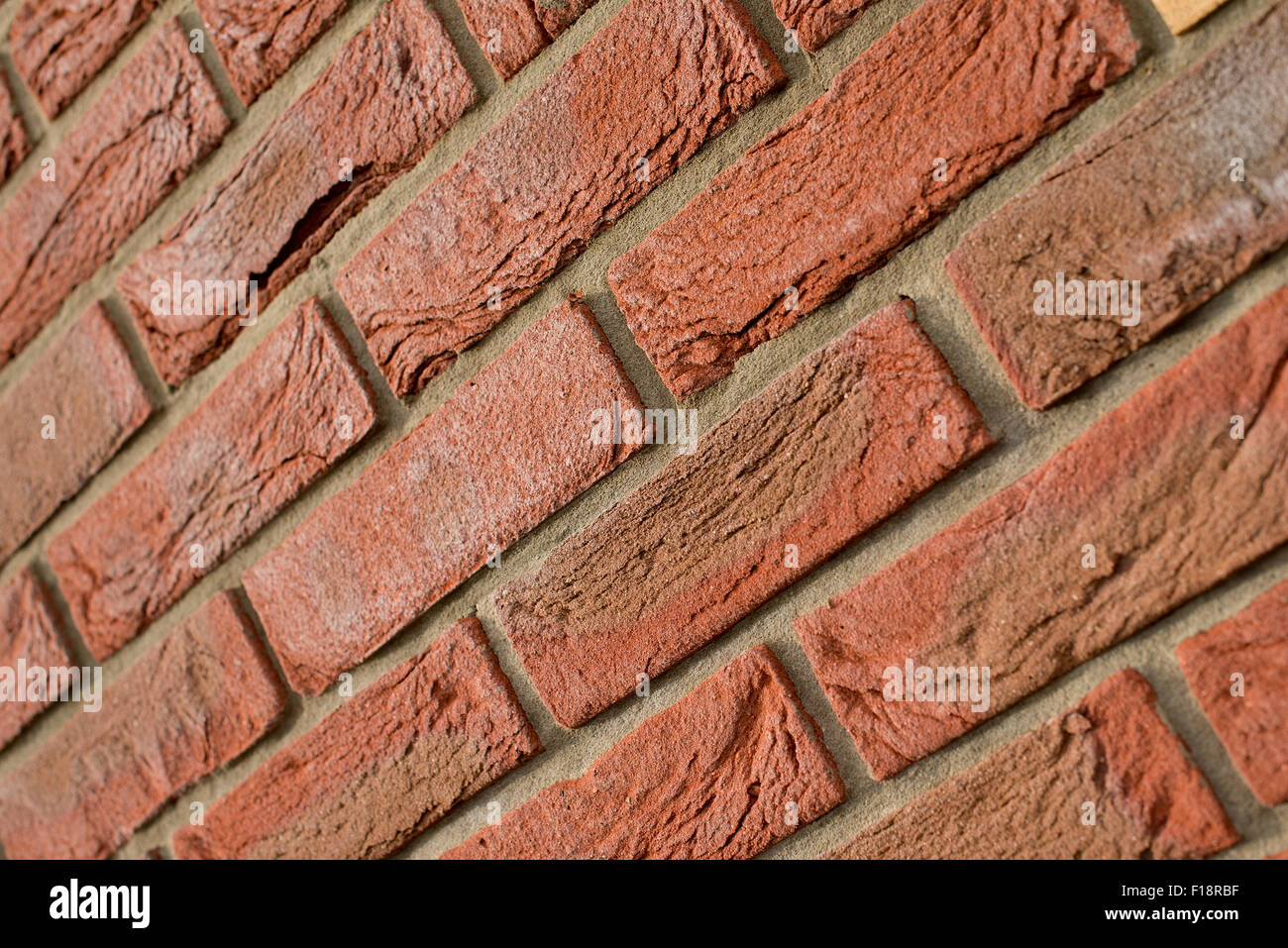 Close up, abstract view of a new brick wall Stock Photo - Alamy