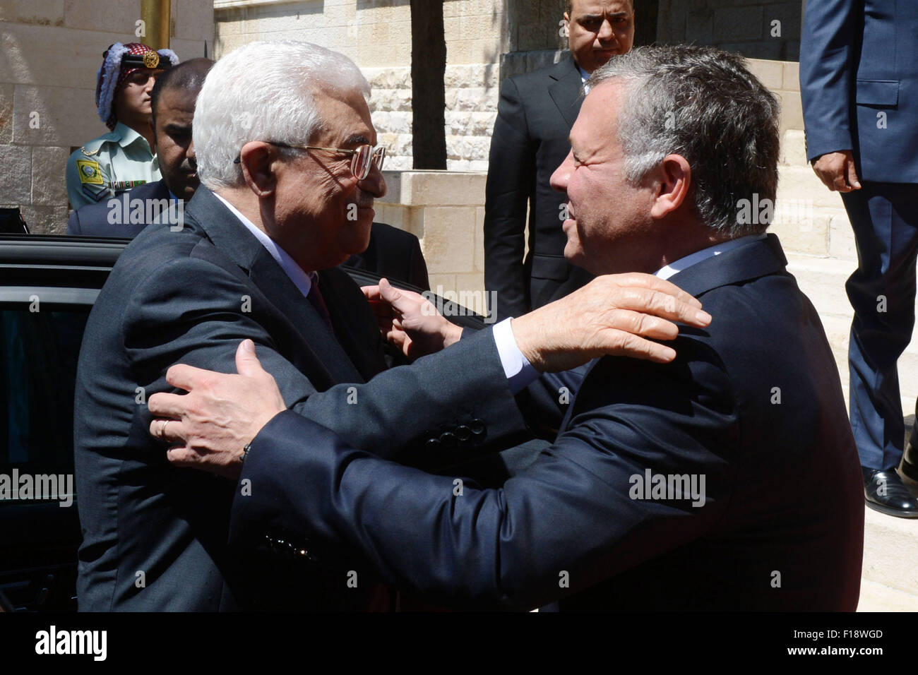 Aug. 30, 2015 - Amman, Amman, Jordan - Palestinian president Mahmud ...