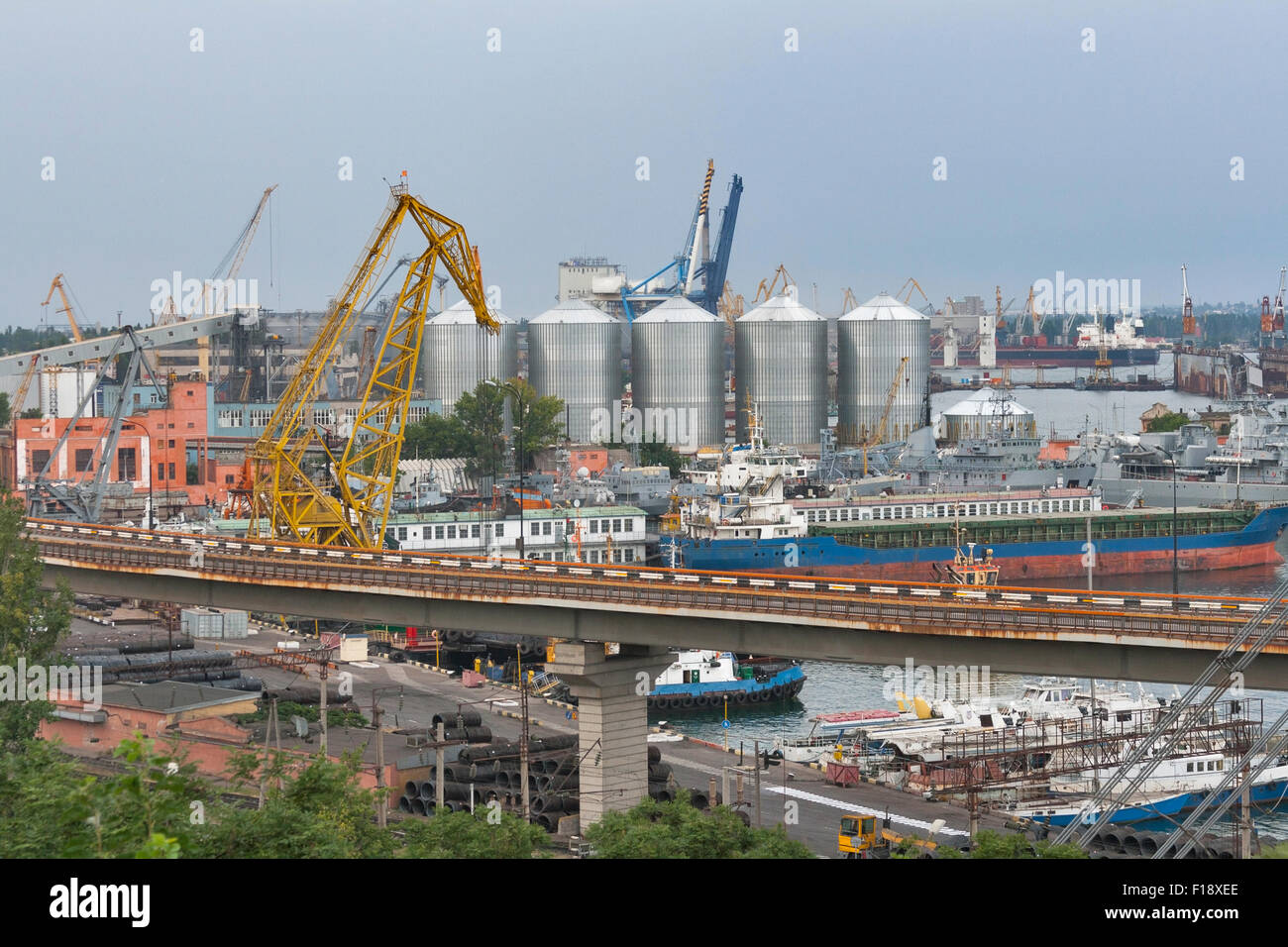 Odessa industrial seaport at sunset, South Ukraine Stock Photo - Alamy
