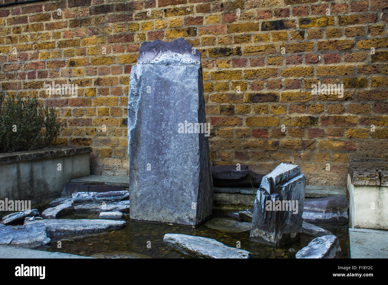 Small Slate Waterfall Structure Stock Photo - Alamy