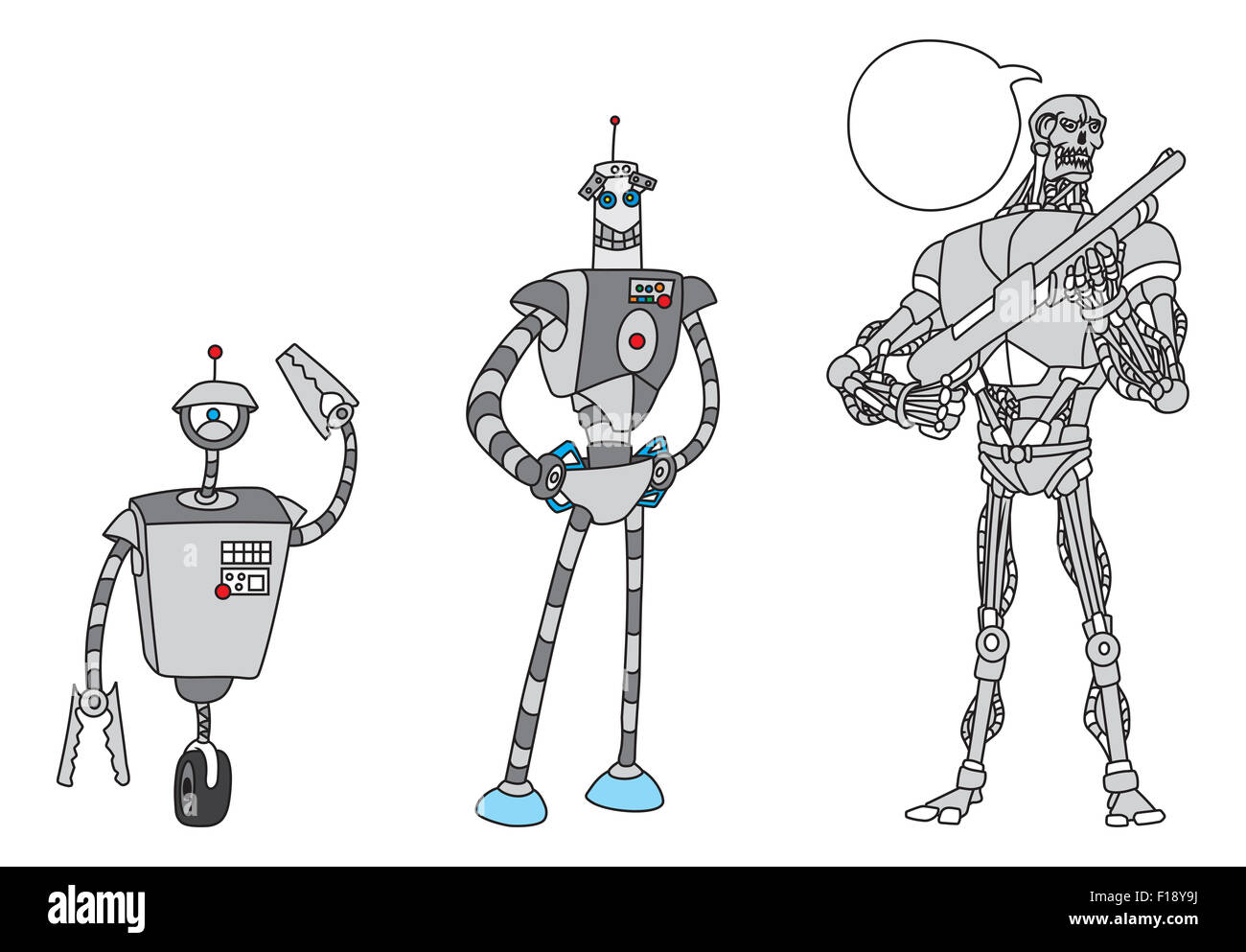 Vector illustration of the robot Stock Photo - Alamy