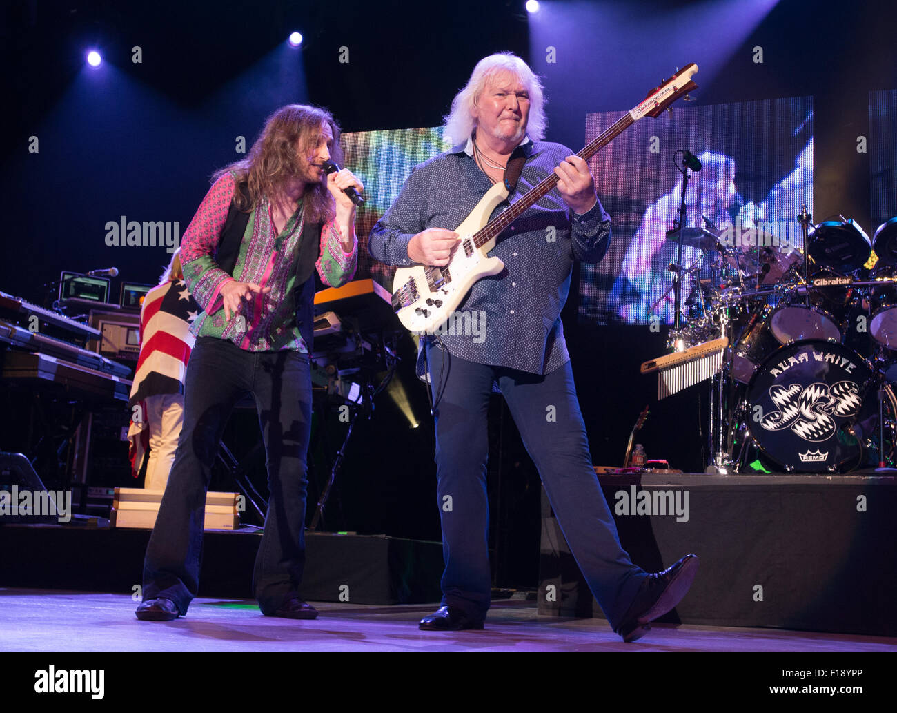 Yes perform live in concert at the Greek Theater Featuring: Jon Davison ...