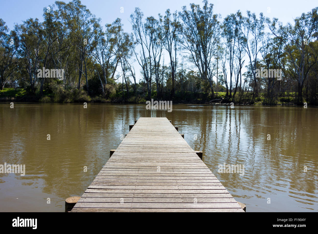 A jetty on the Murray River, Australia Stock Photo - Alamy