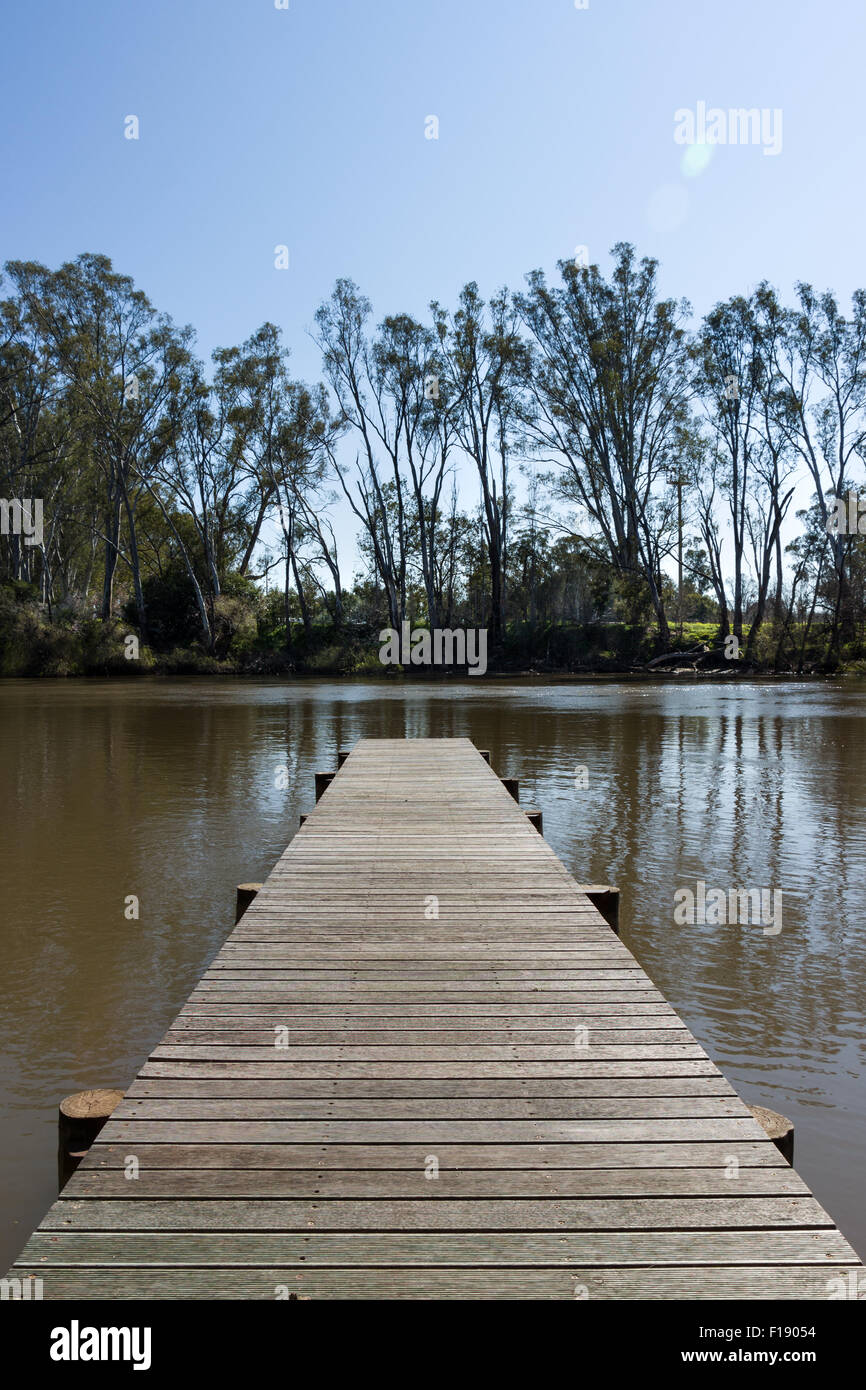 A jetty on the Murray River, Australia Stock Photo - Alamy