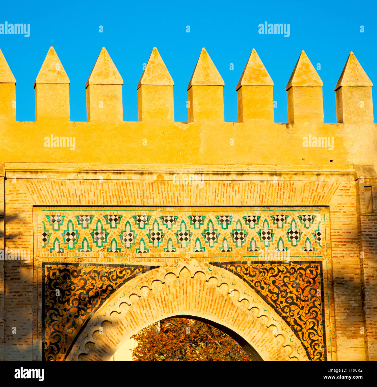 morocco arch in africa old construction the blue sky Stock Photo - Alamy