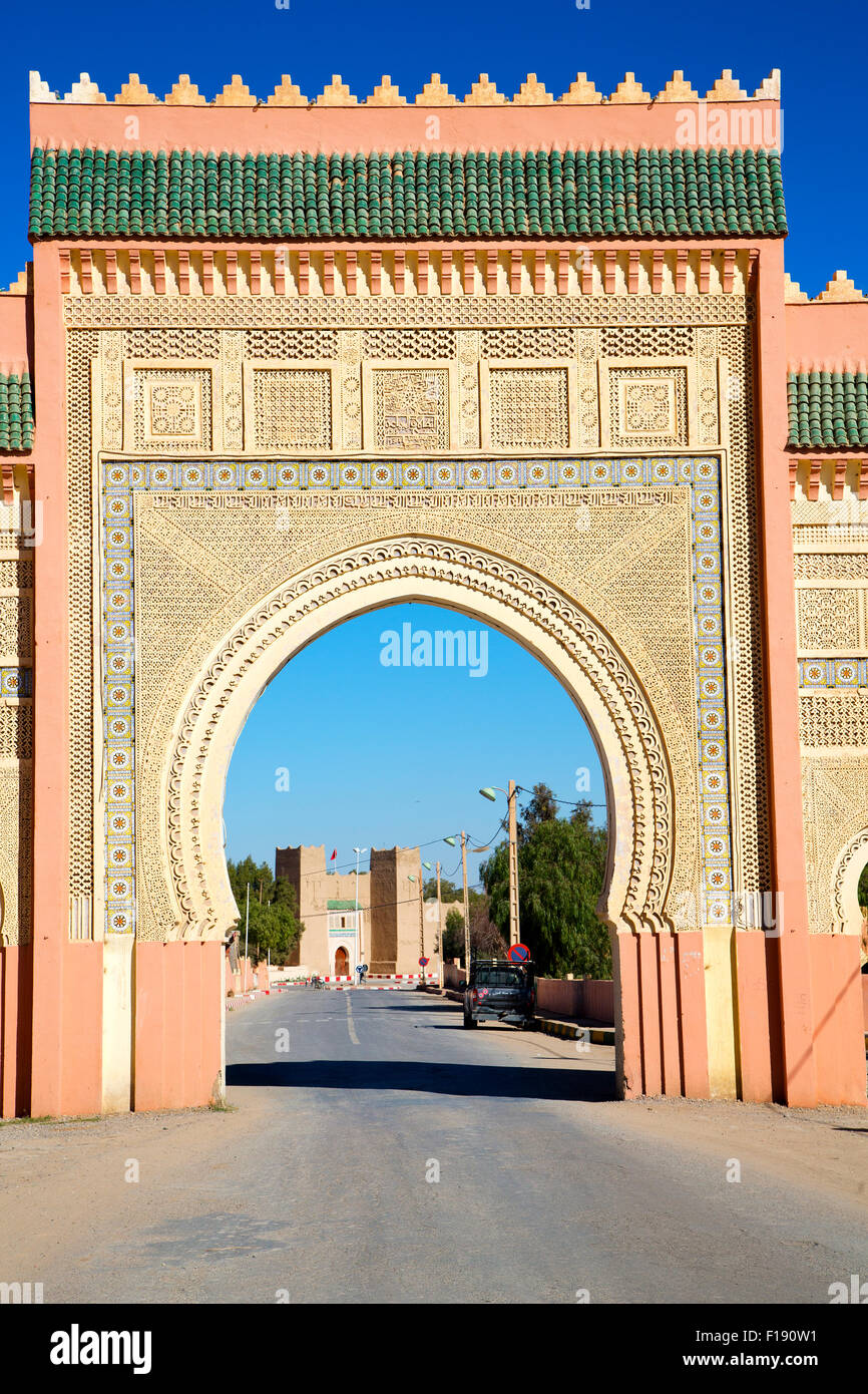morocco arch in africa old construction the blue sky Stock Photo - Alamy