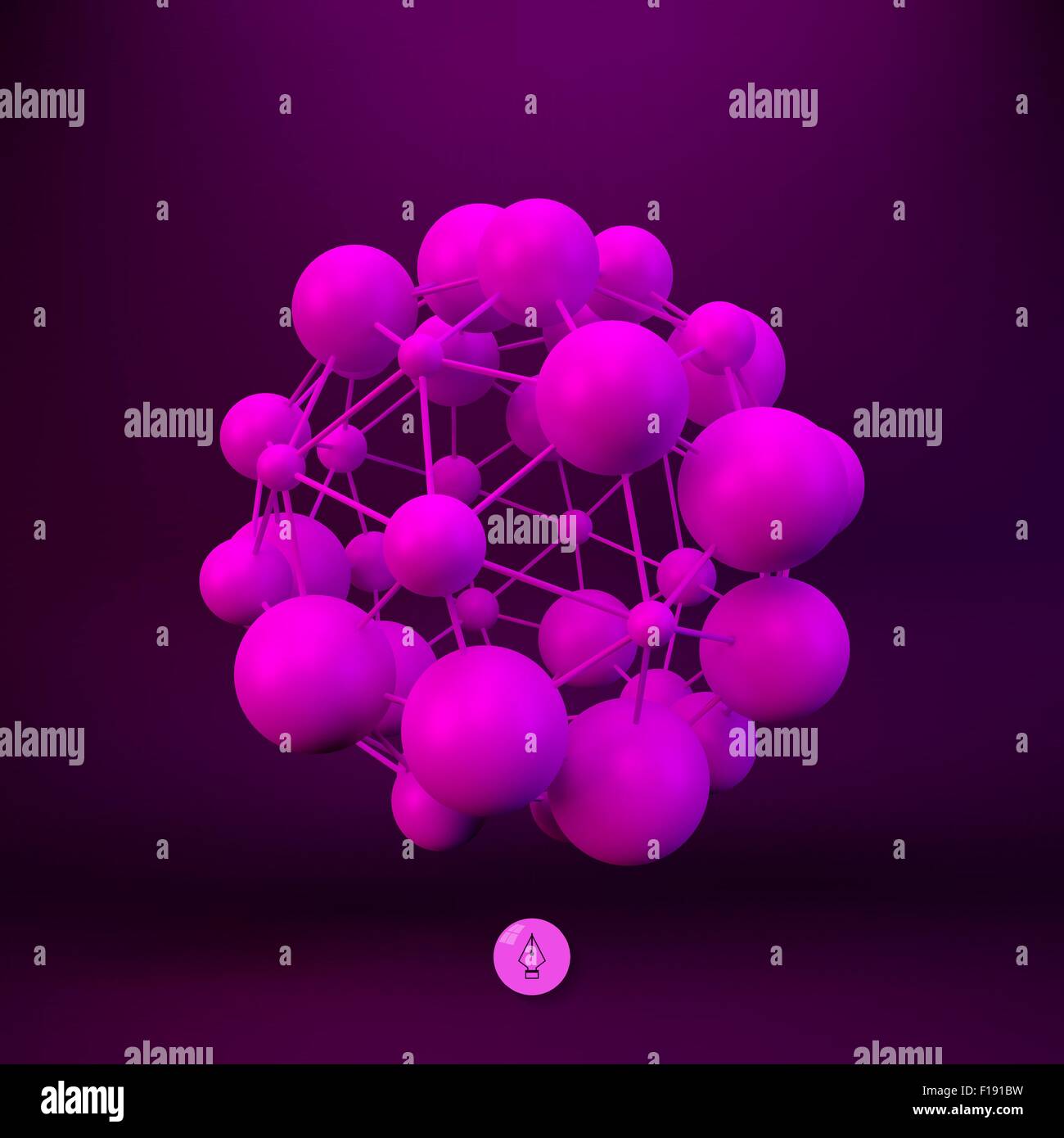 3d Molecule Structure Background Graphic Design Vector Illustration