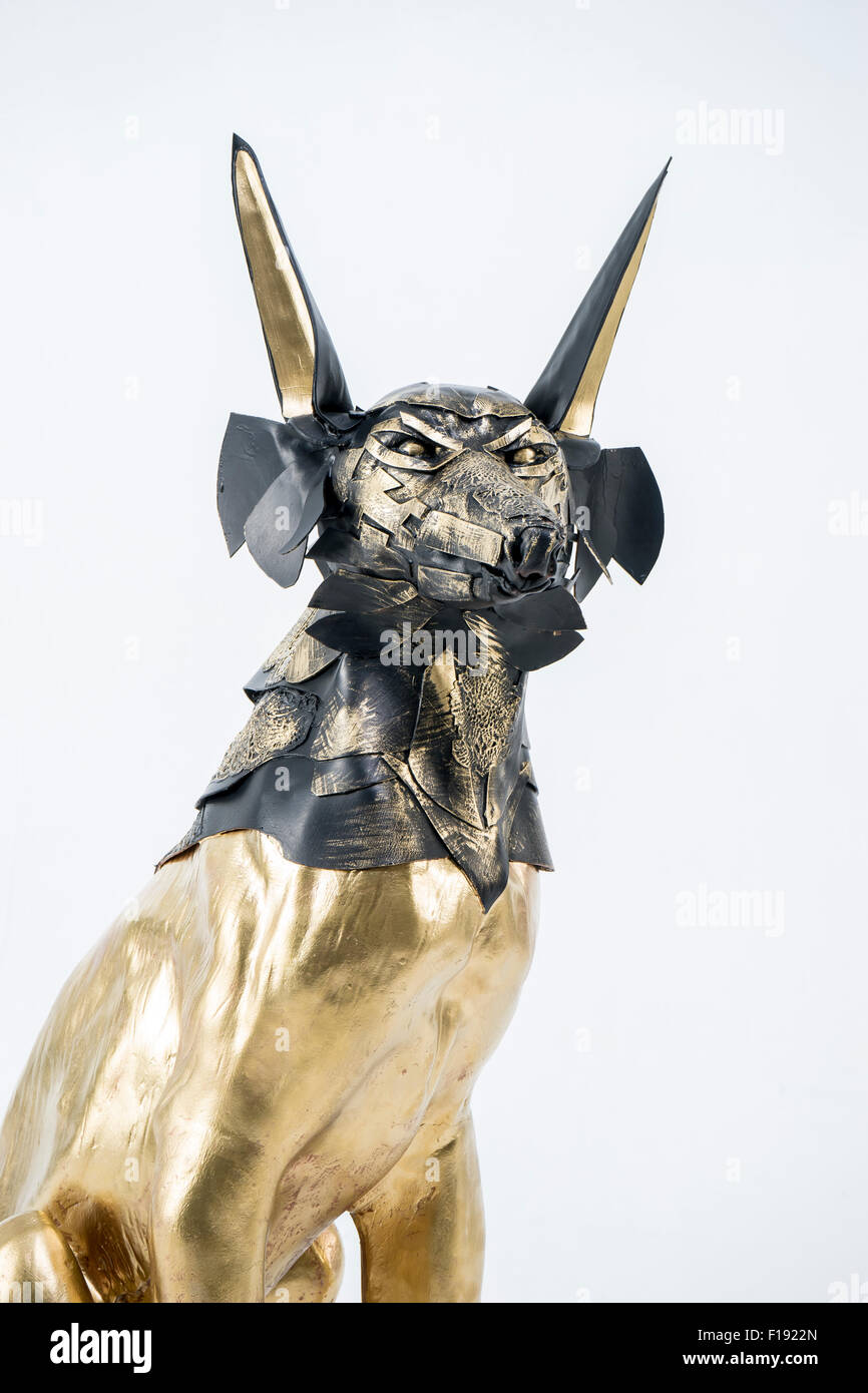 Egyptian Black Jackal A Unique Ancient Egyptian Statue Of Anubis