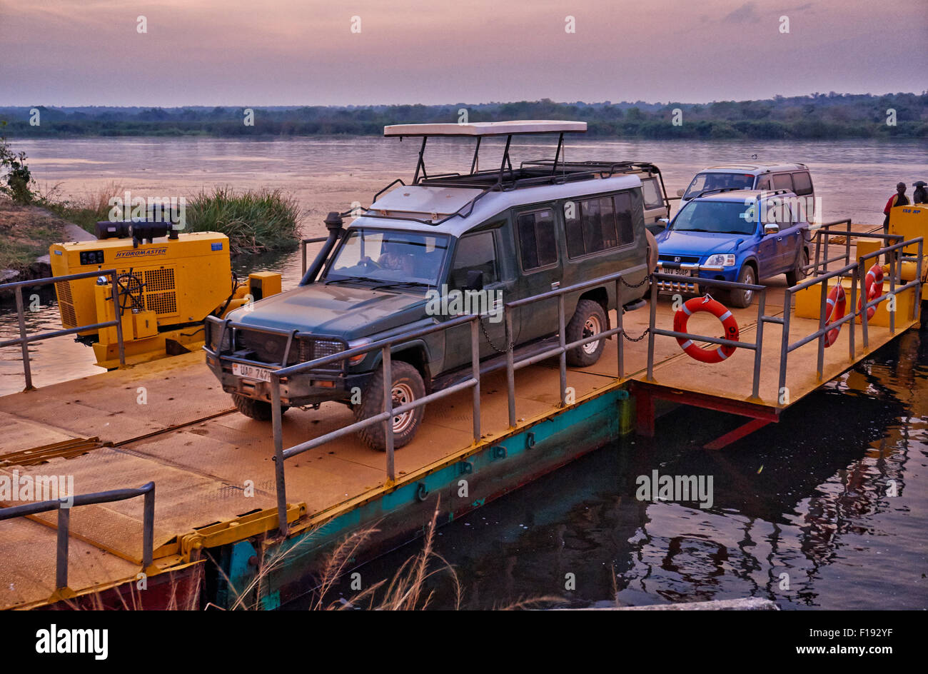 Car Ferry crossing River Nile, Murchison Falls National Park, Uganda ...