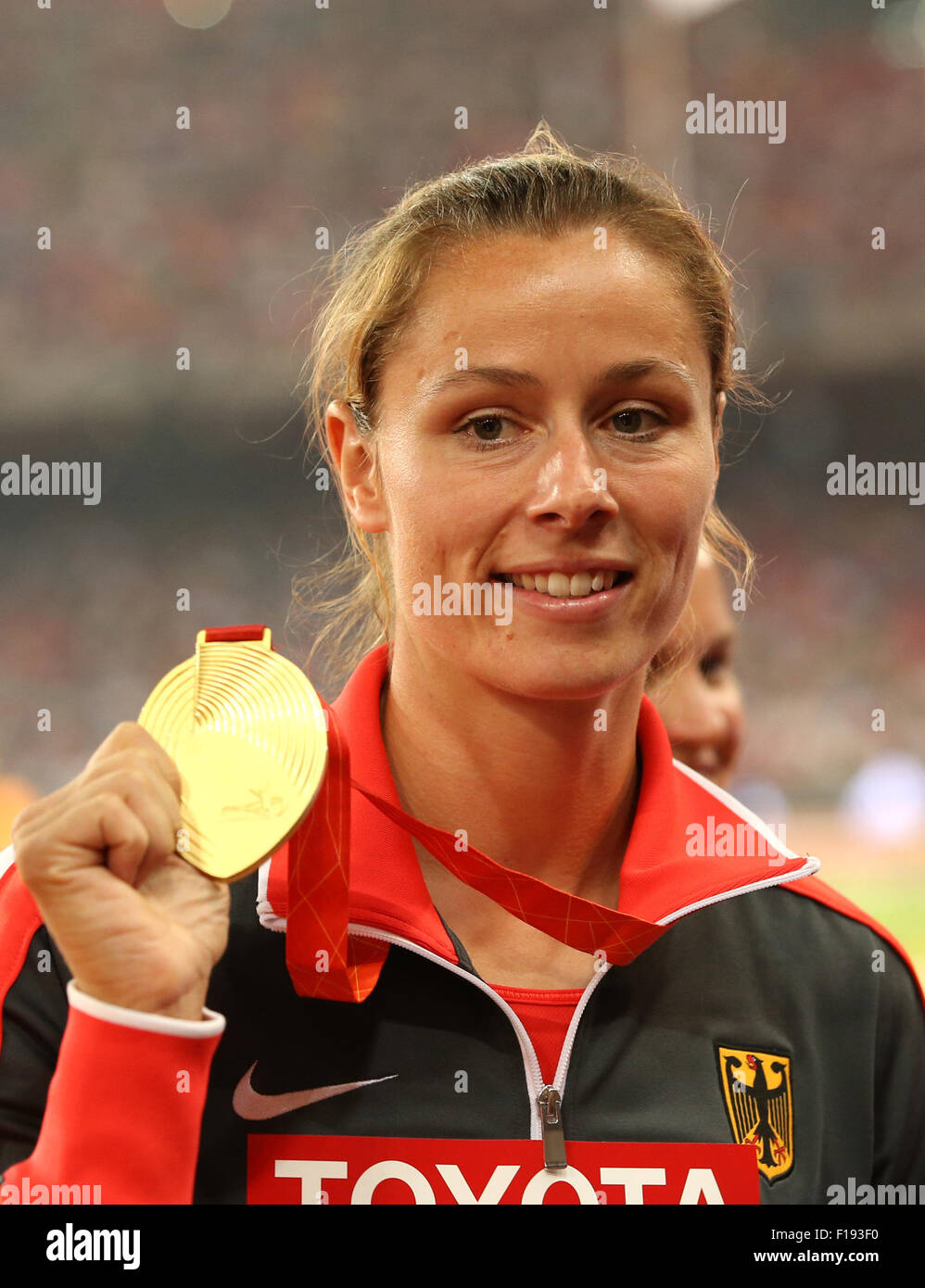 Beijing, China. 30th Aug, 2015. Katharina Molitor of Germany poses with ...