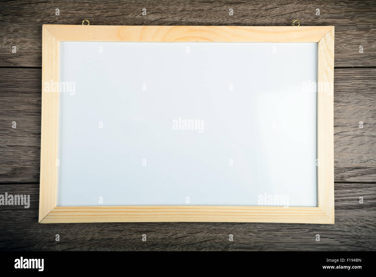 billboard on the wooden table Stock Photo - Alamy