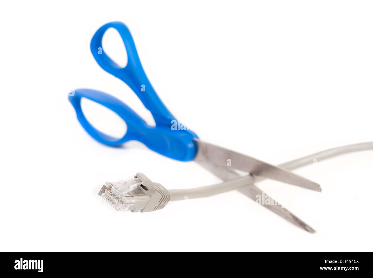 Computer server cable disconnect Cut Out Stock Images & Pictures - Alamy