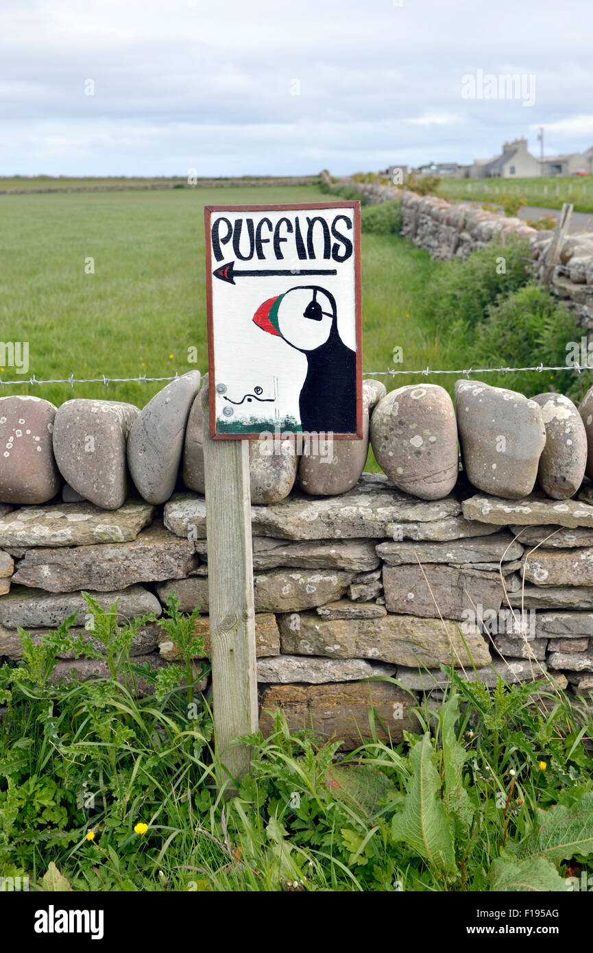 Sign to point tourists to the Castle O'Burrian sea cliffs to view ...