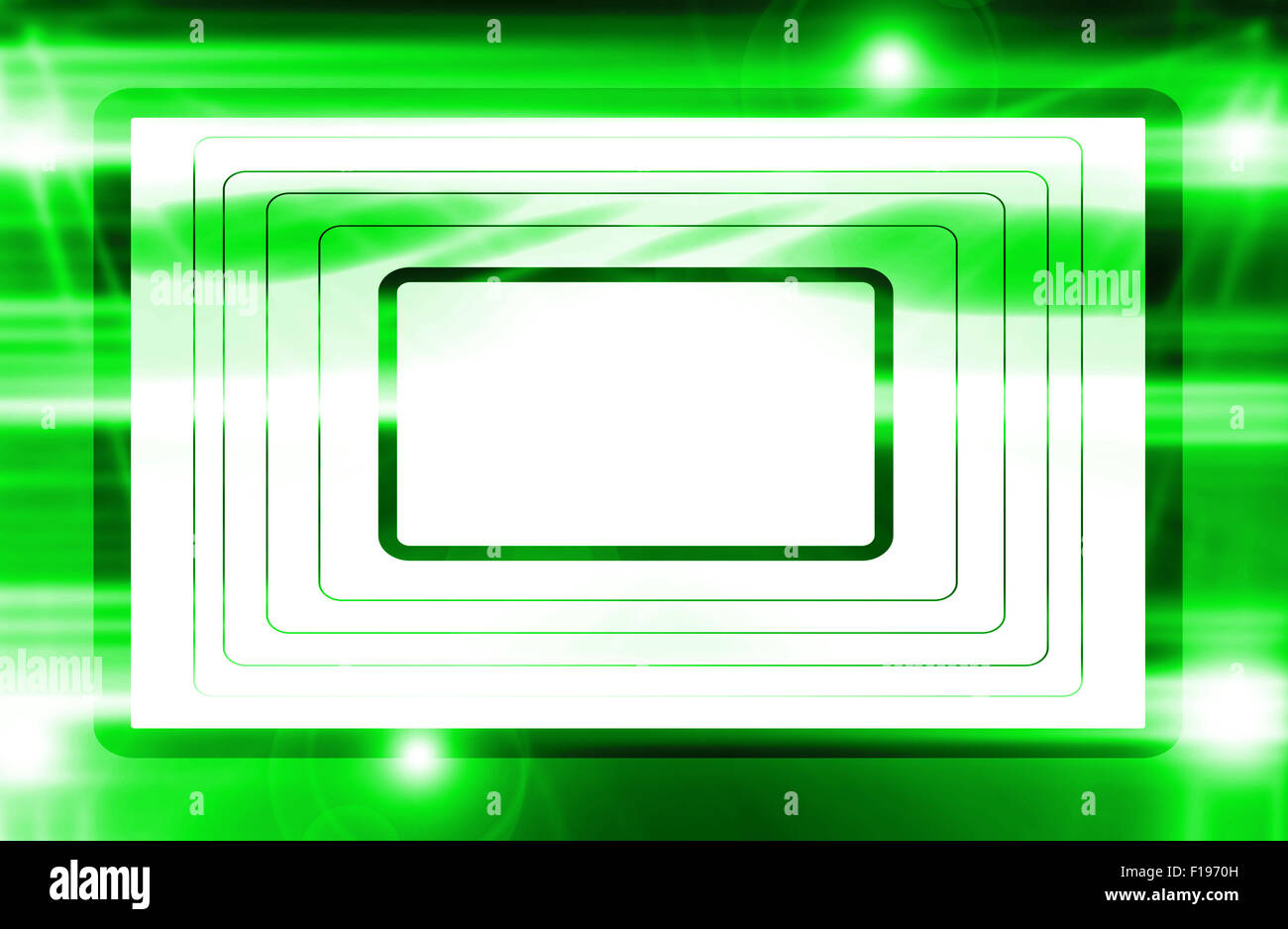Abstract transparent green square with lights and sparkles Stock Photo ...
