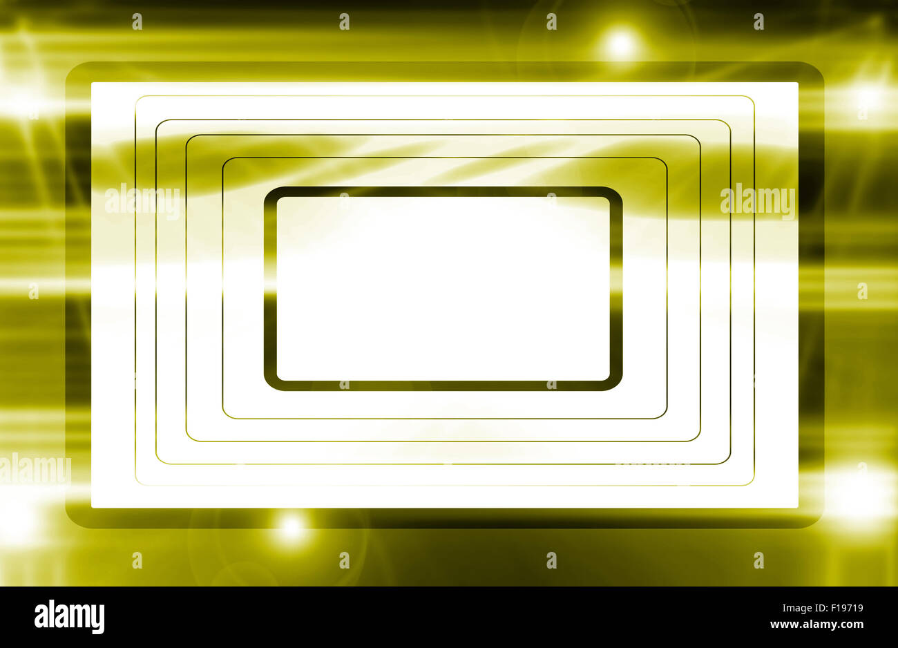 Abstract transparent yellow square with lights and sparkles Stock Photo ...