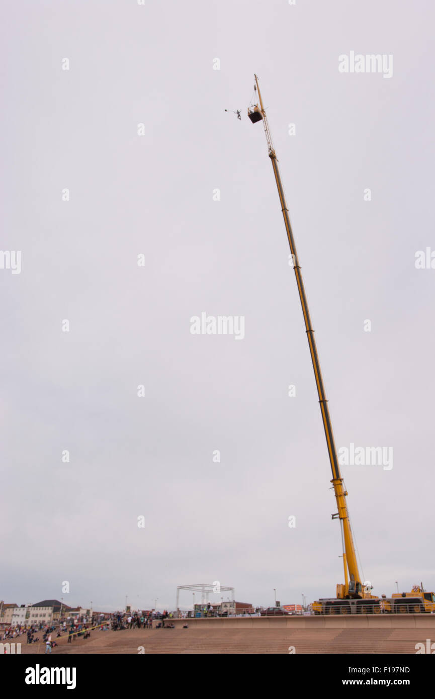 Blackpool, UK. 30th August, 2015. A cloudy morning in Blackpool but the ...