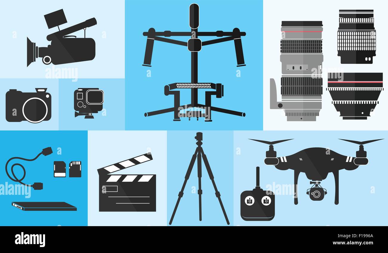 Footage Photography Equipment Shoot Set Pro Camera Cinema Lens ...