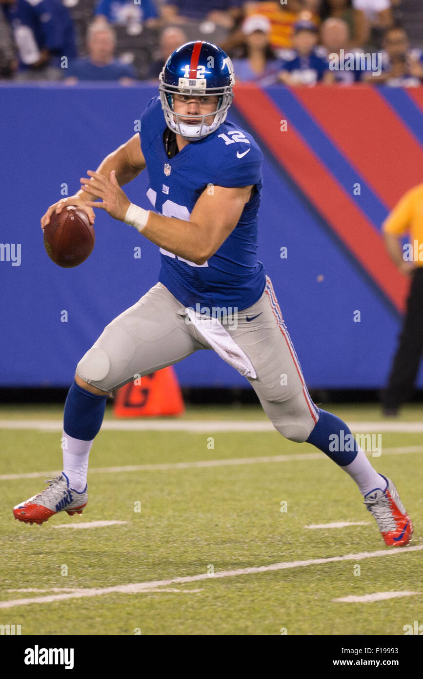 August 29, 2015: New York Giants quarterback Ryan Nassib (12) in action ...