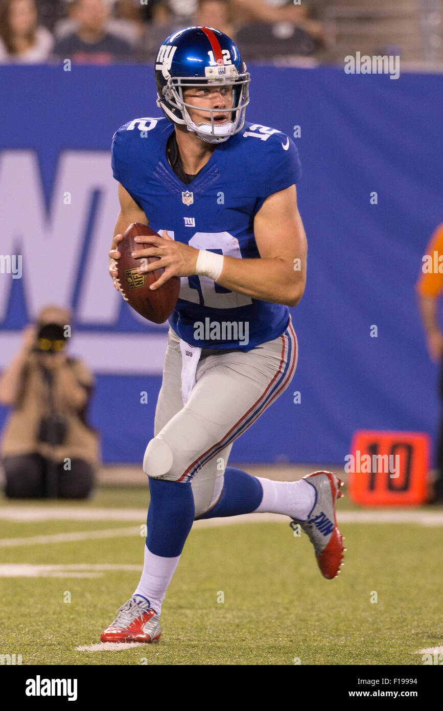 August 29, 2015: New York Giants quarterback Ryan Nassib (12) in action ...