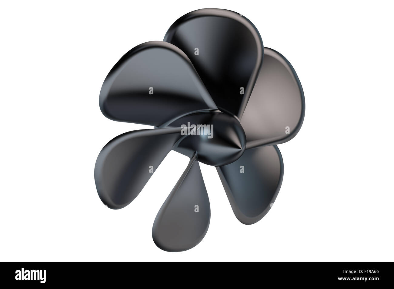 Black Fan Propeller isolated on white background Stock Photo - Alamy