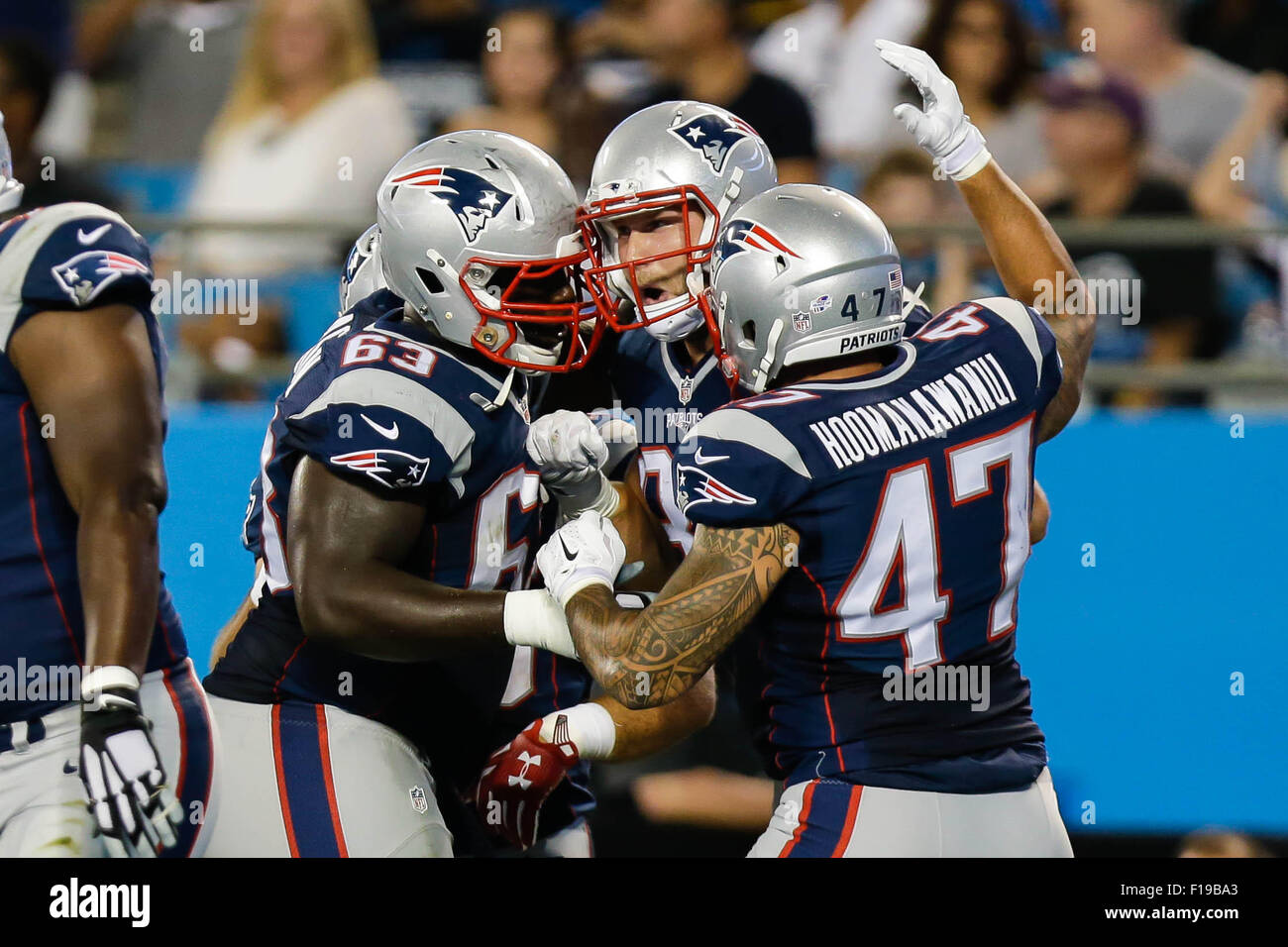 August 28, 2015 Charlotte, New England Patriots tight end Michael ...