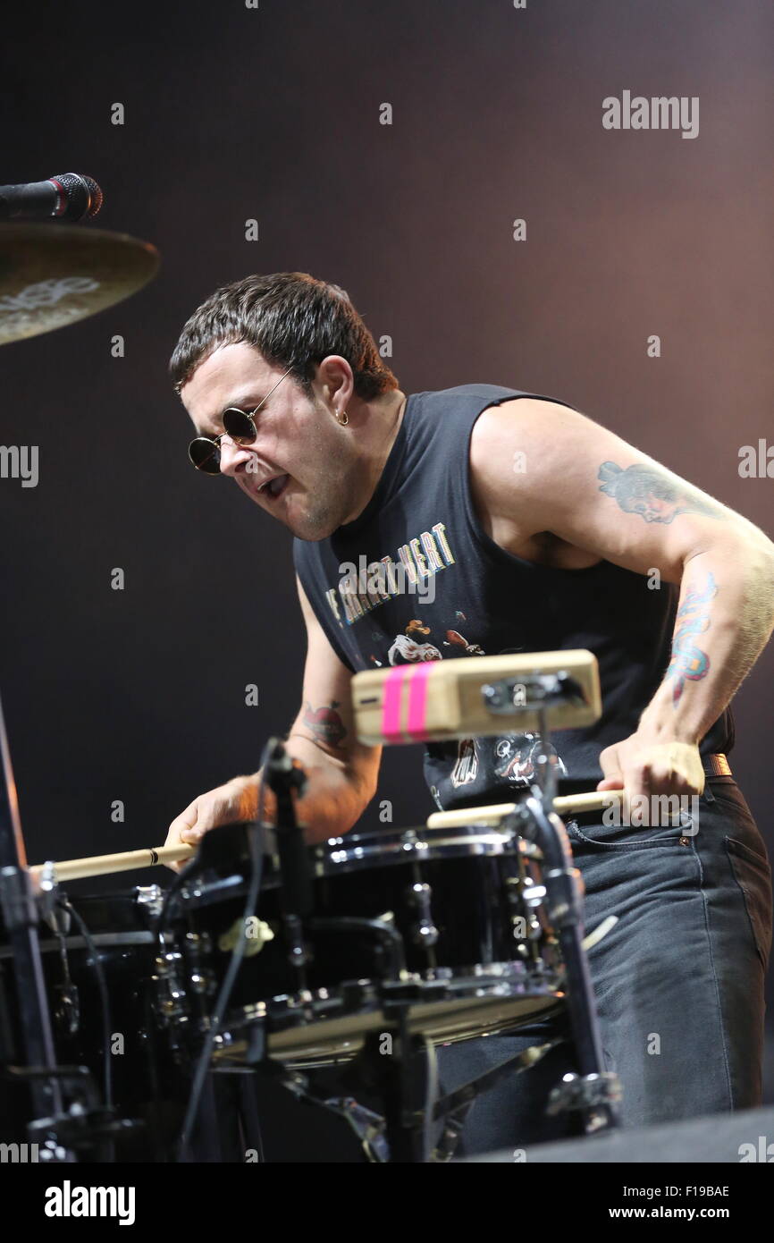 Leeds, Yorkshire, UK. 30th August, 2015. Slaves perform live on the NME ...