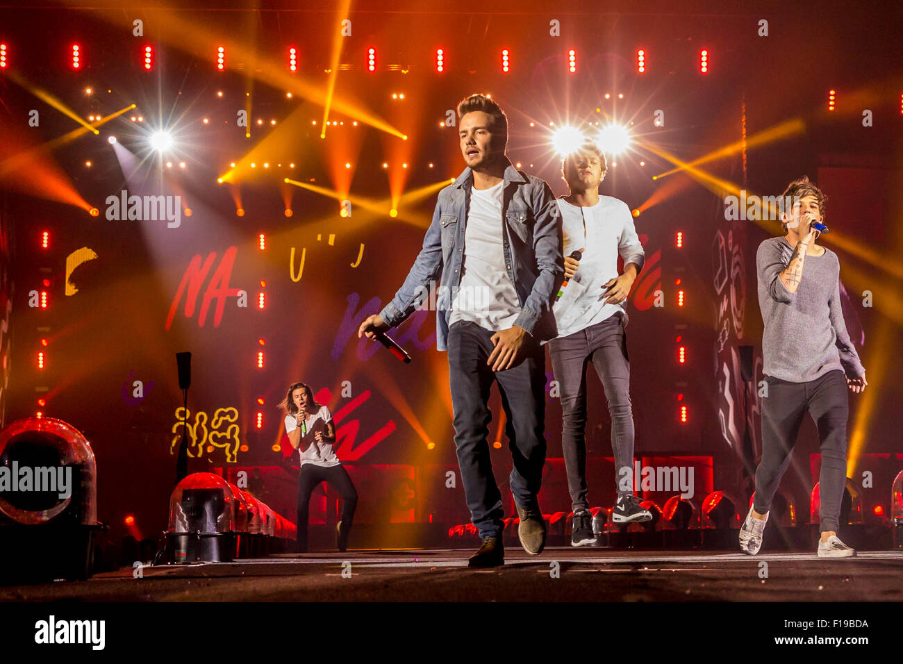 Detroit, Michigan, USA. 29th Aug, 2015. ONE DIRECTION performing on ...
