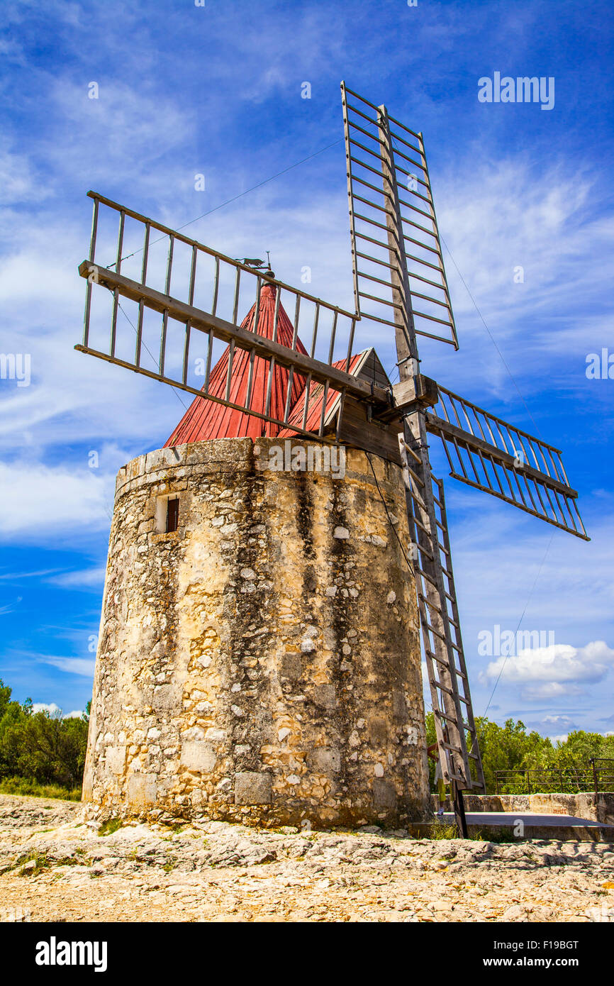 Traditional windmill in provence region,France Stock Photo - Alamy