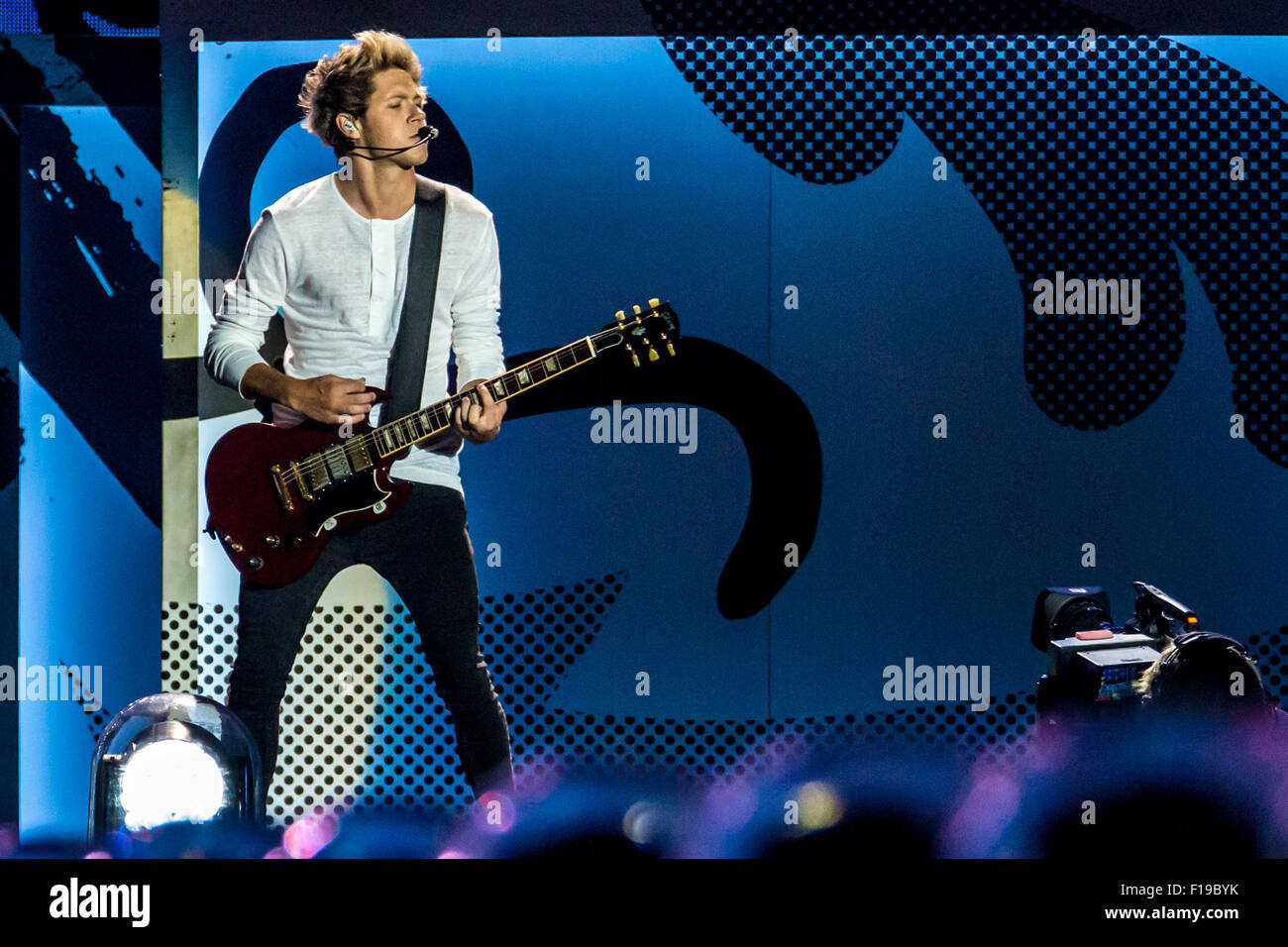 Detroit, Michigan, USA. 29th Aug, 2015. NAILL HORAN of ONE DIRECTION ...
