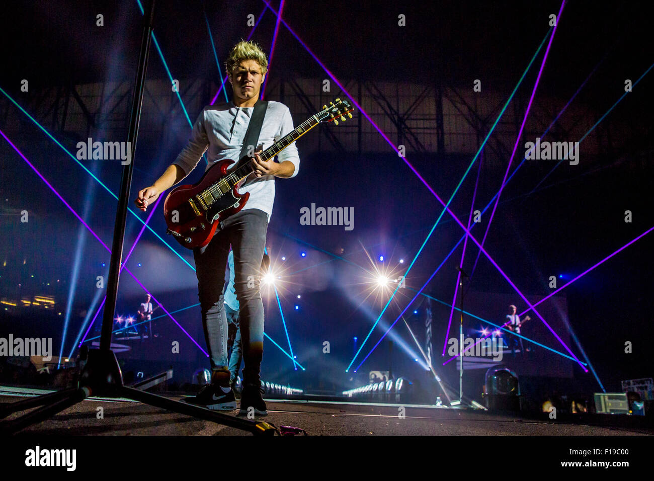 Detroit, Michigan, USA. 29th Aug, 2015. NAILL HORAN of ONE DIRECTION ...