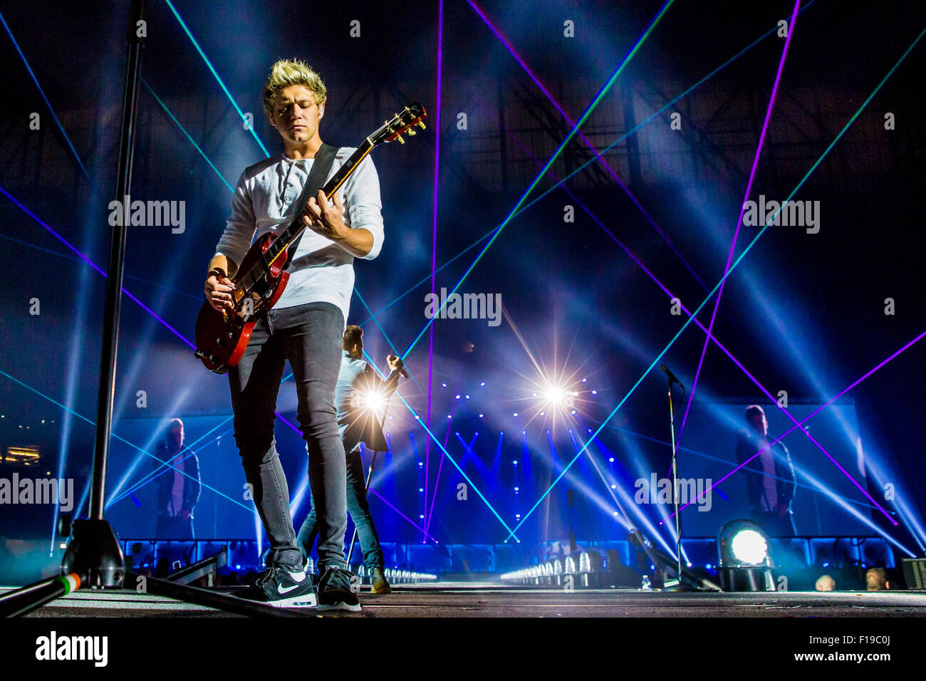 Detroit, Michigan, USA. 29th Aug, 2015. NAILL HORAN of ONE DIRECTION ...