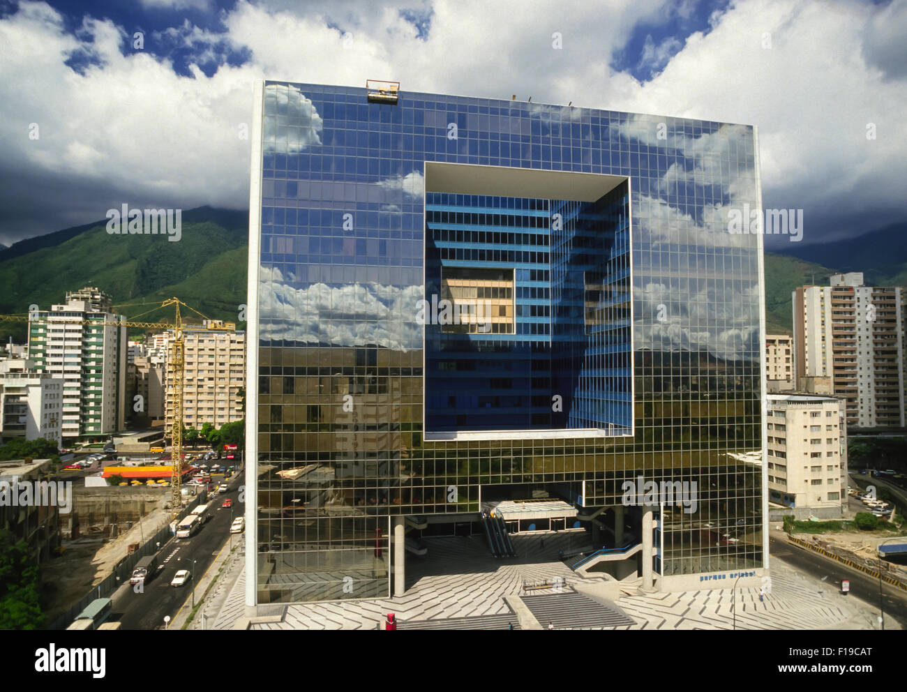 CARACAS, VENEZUELA - Modern Parque Cristal building. 1988 Stock Photo ...