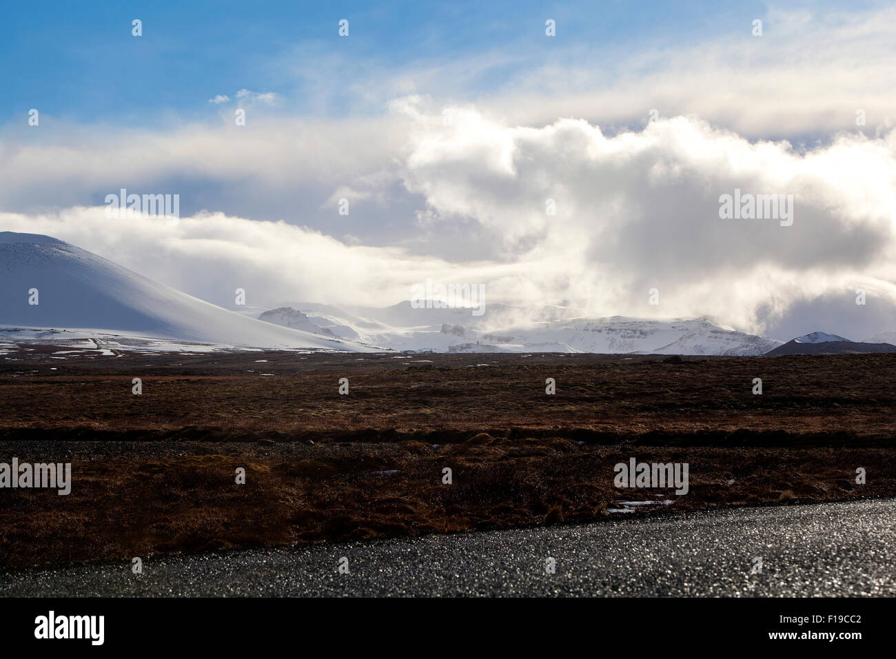 Beautiful volcano landscape in Iceland in spring Stock Photo - Alamy