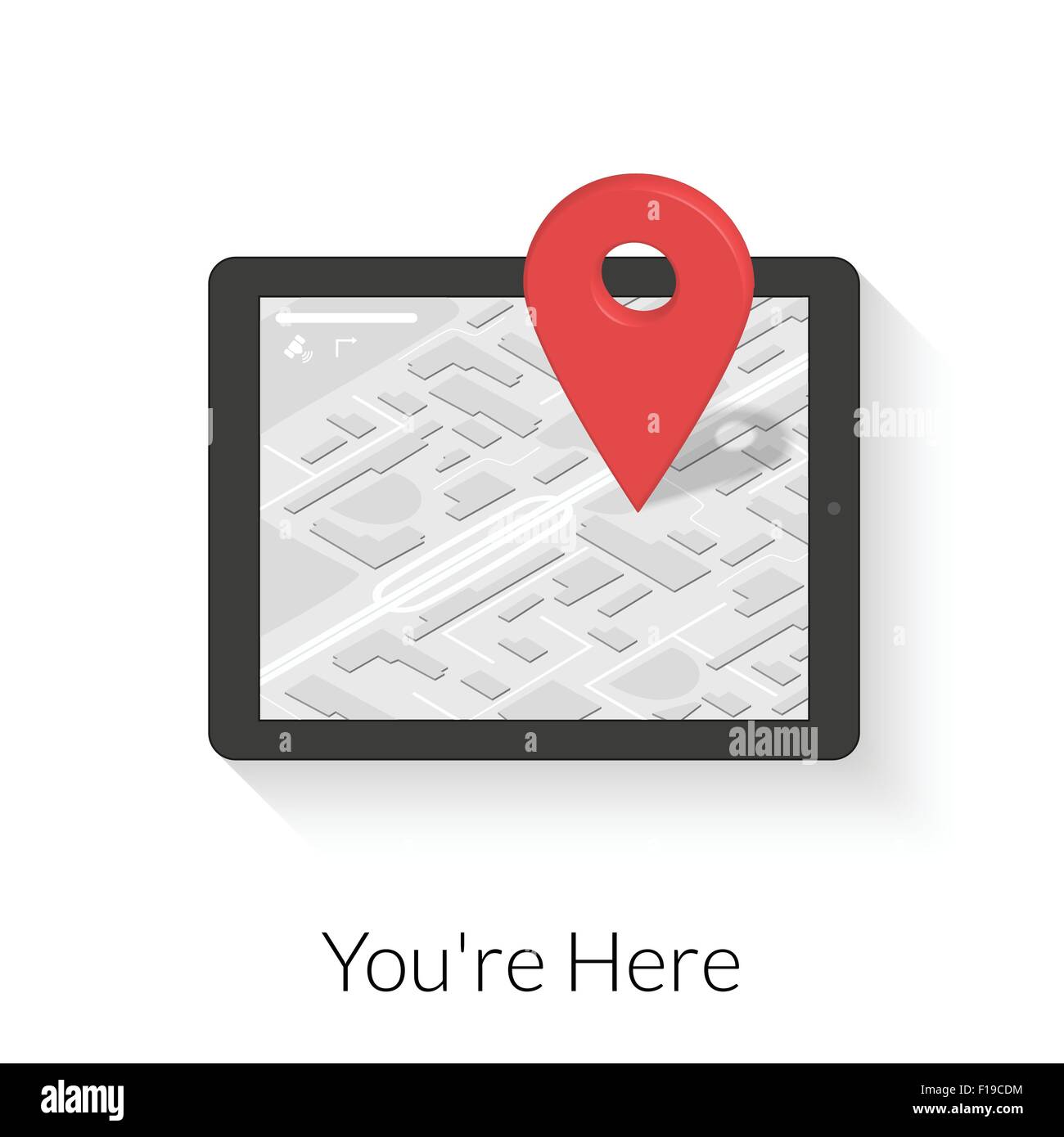 Tablet car map Cut Out Stock Images & Pictures - Alamy