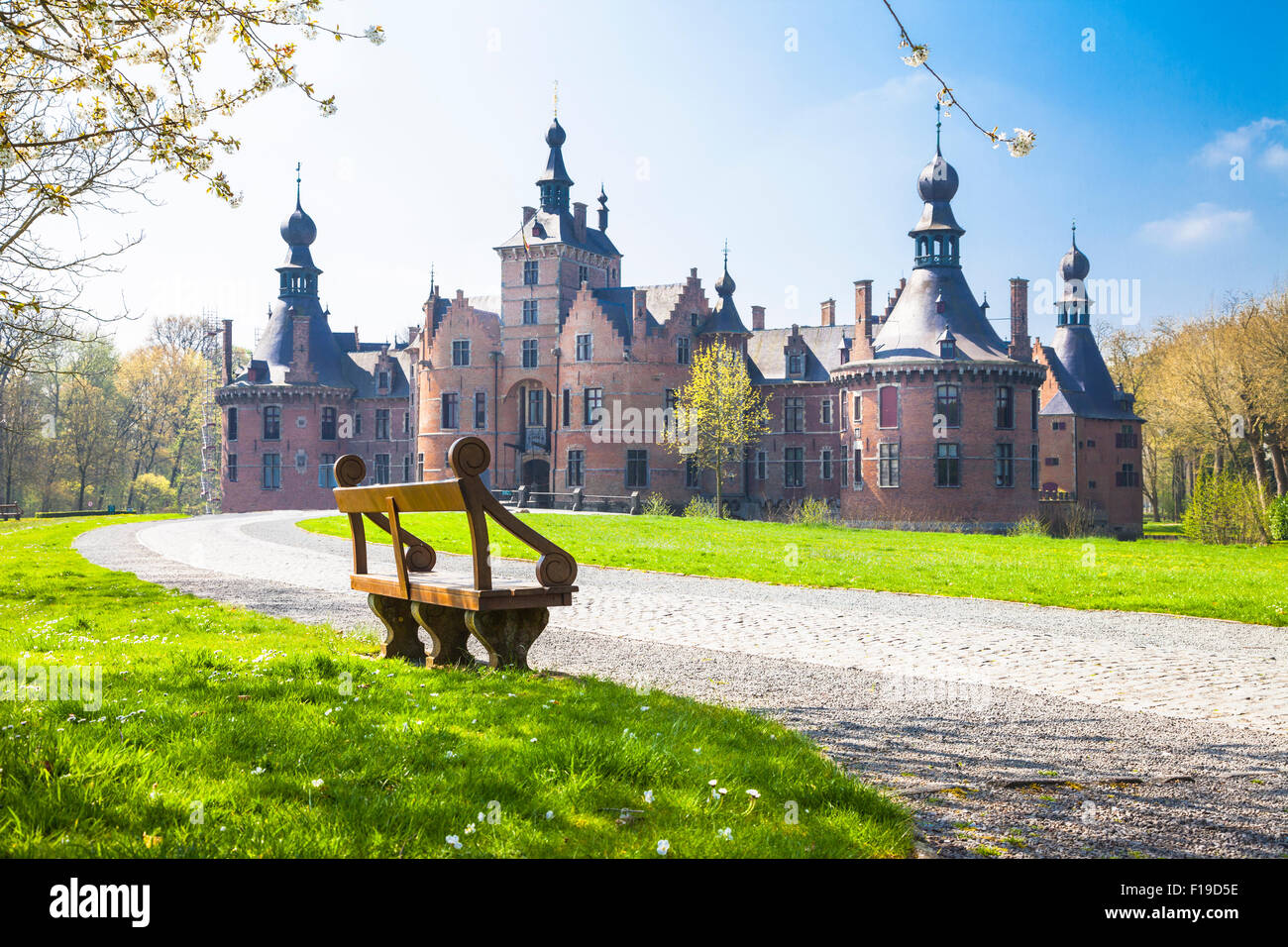 beautiful romantic castles of Belgium - Ooidonk Stock Photo - Alamy