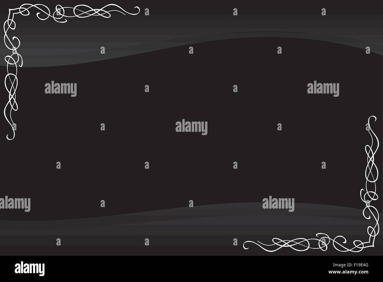 vector black frame with white pattern ornate Stock Vector Image & Art ...