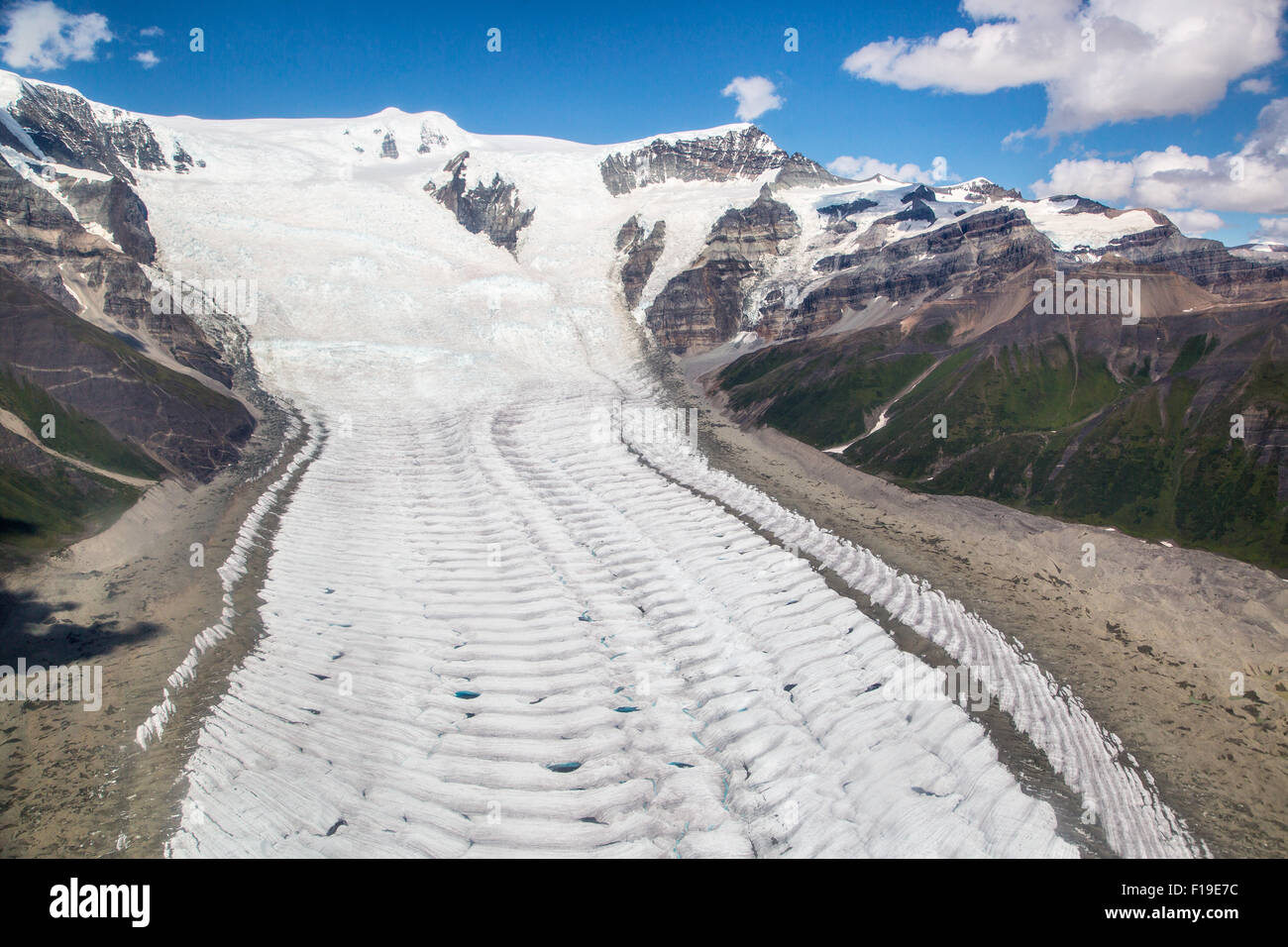 Root glacier stairway ice fall at Wrangell St. Elias National Park July ...