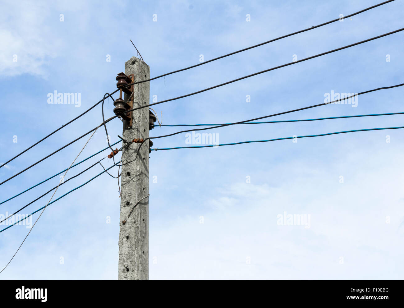 Old electric pole Stock Photo - Alamy