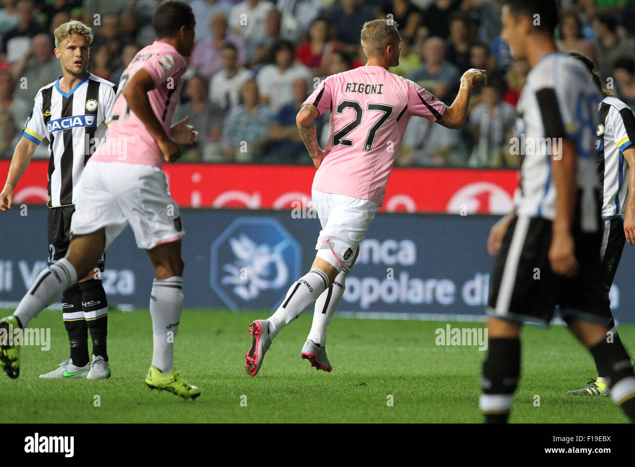 Udine, Italy. 30th Aug, 2015. Palermo's midfielder Luca Rigoni ...