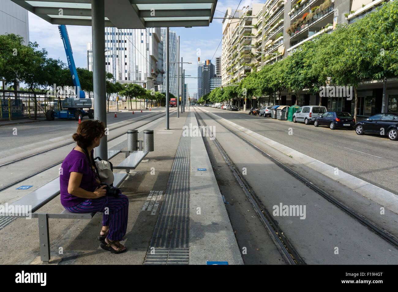 Diagonal Mar i el Front Marítim del Poblenou neighborhood. Barcelona ...
