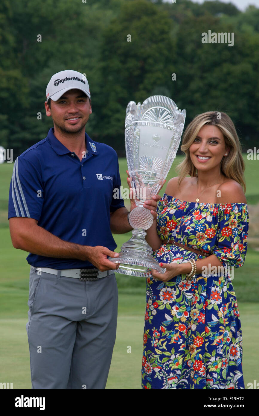 Edison, NJ, USA. 30th Aug, 2015. Jason Day (AUS) and his wife Ellie ...