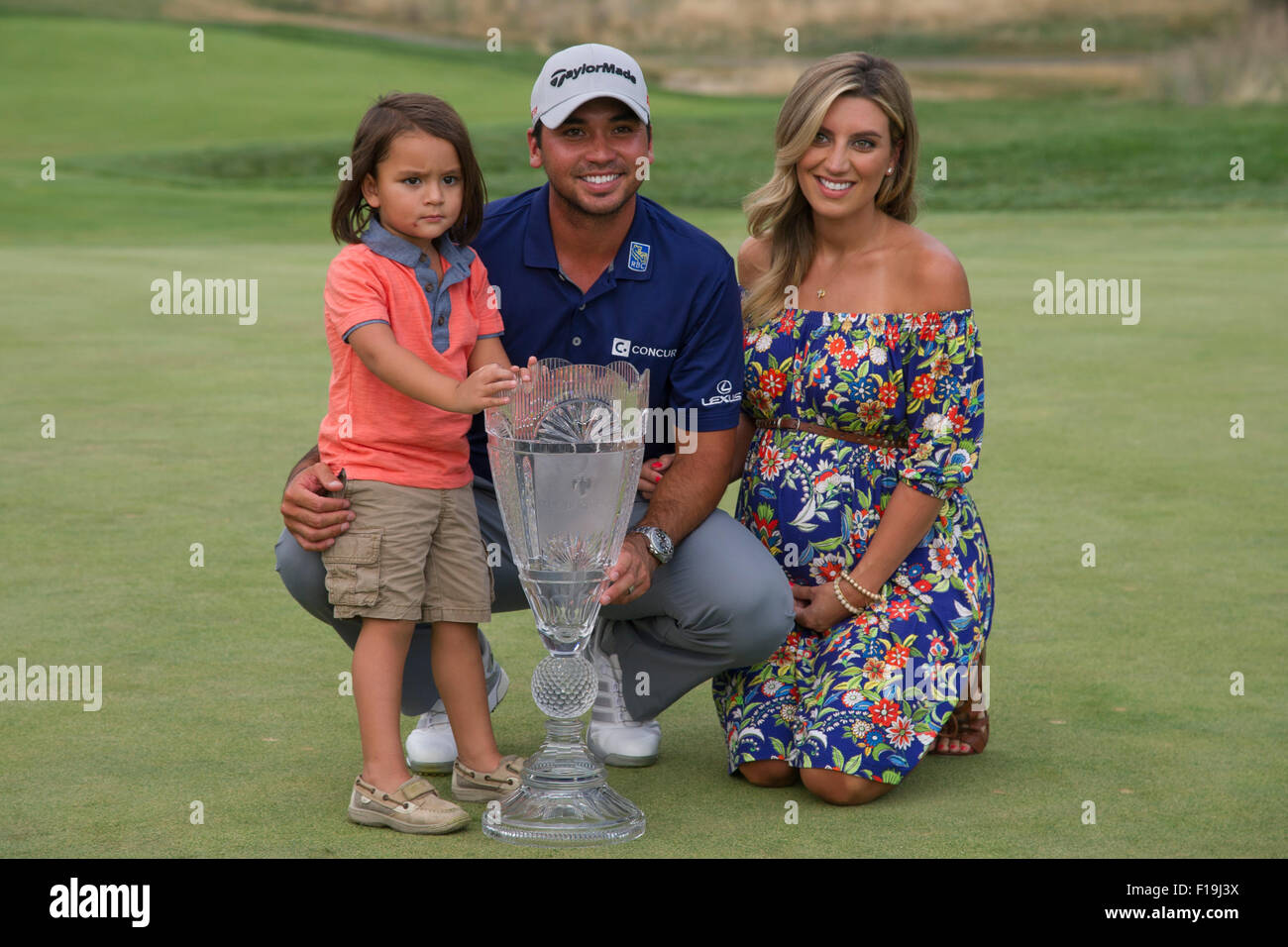 Edison, NJ, USA. 30th Aug, 2015. Jason Day (AUS) poses with The ...