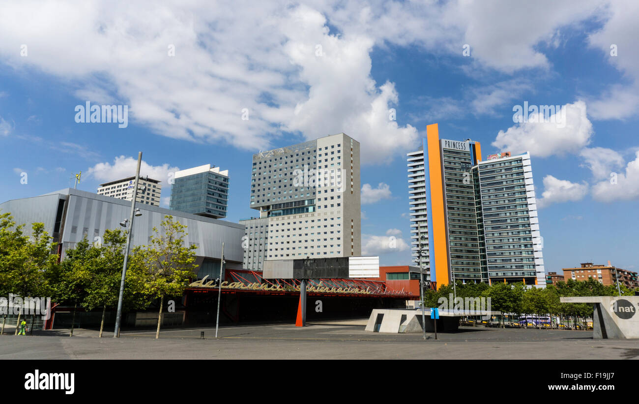 Forum park and the CCIB International Barcelona Convention Center ...