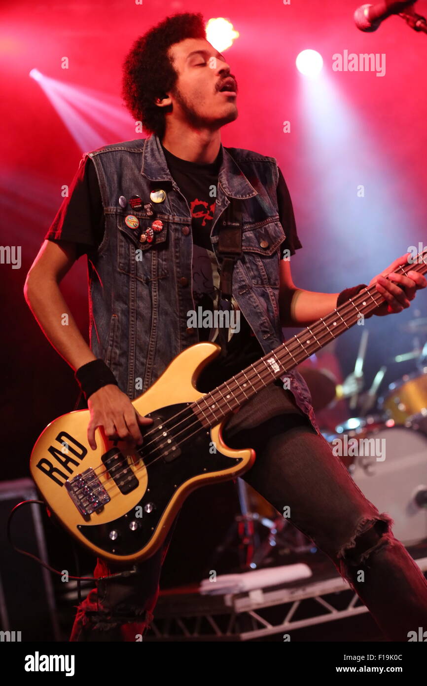 Leeds, Yorkshire, UK. 20th August, 2015. Radkey perform live on the ...