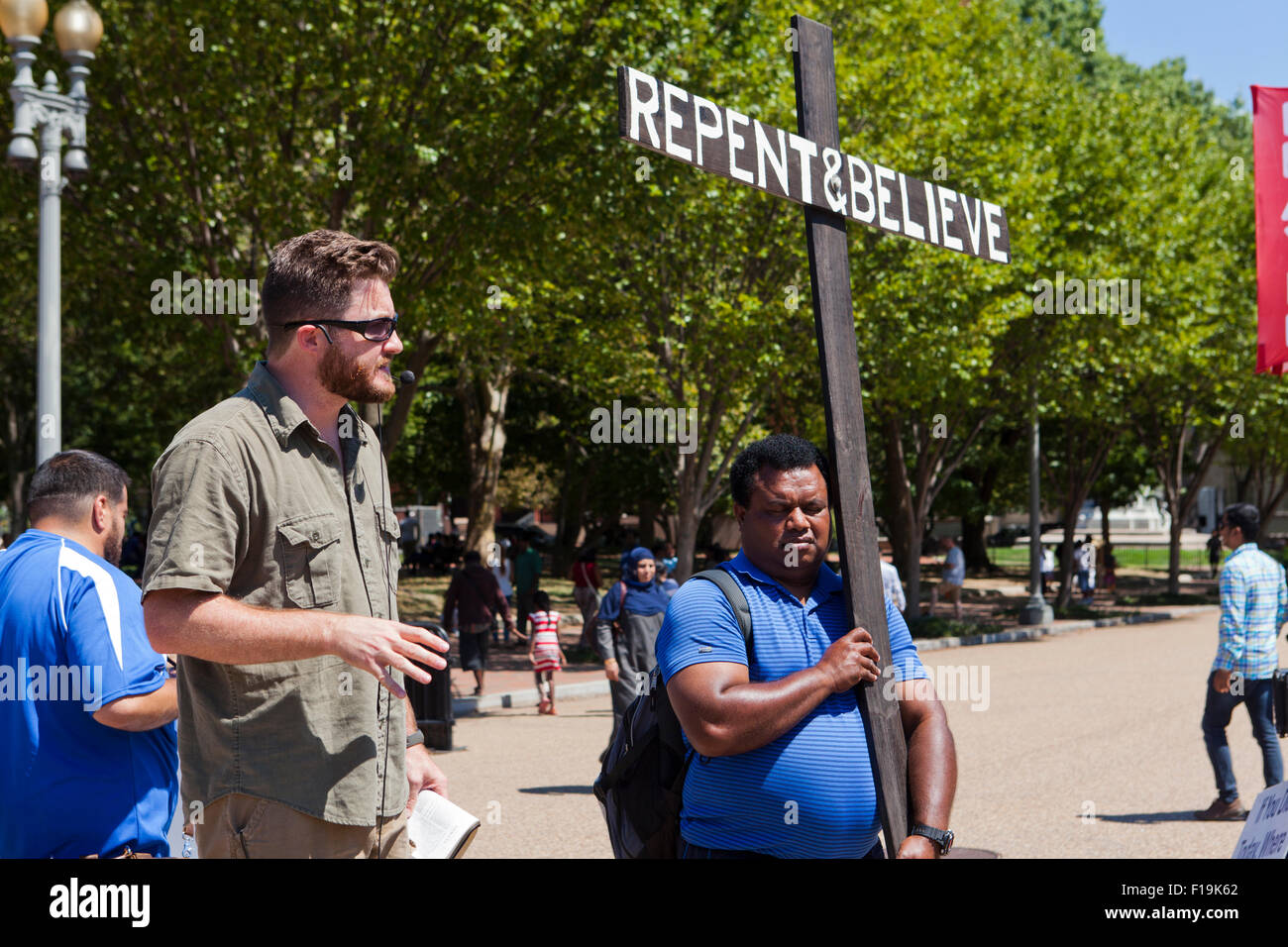 Christian preachers proselytizing on public street - Washington, DC USA ...